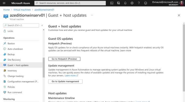 Hotpatch for Windows Server Azure virtual machines VMs - Thomas Maurer